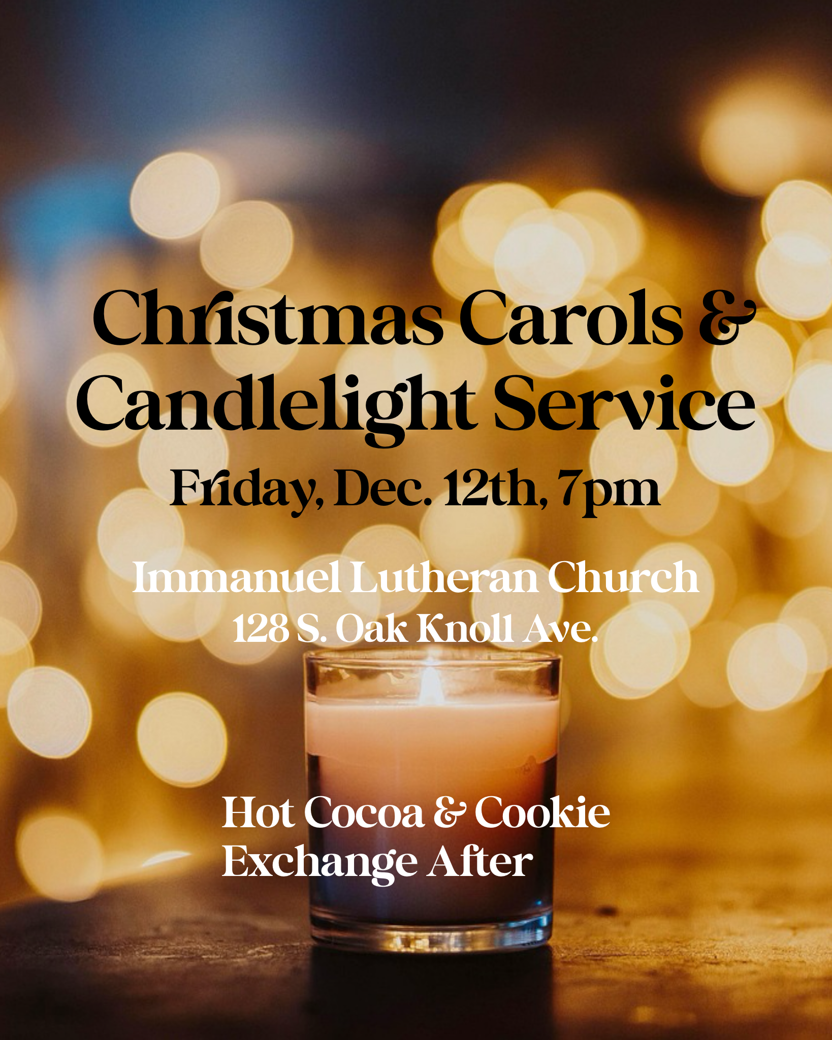 Christmas Carols and Candlelight Service | Immanuel Lutheran Church